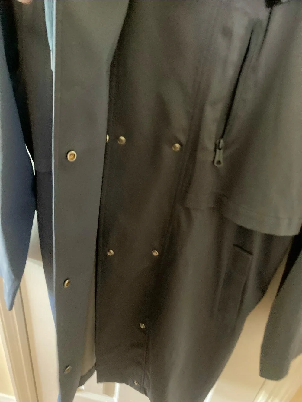 Bernardo | Jackets & Coats | Bernardo Slate Blue Trench Coat With Cape ...